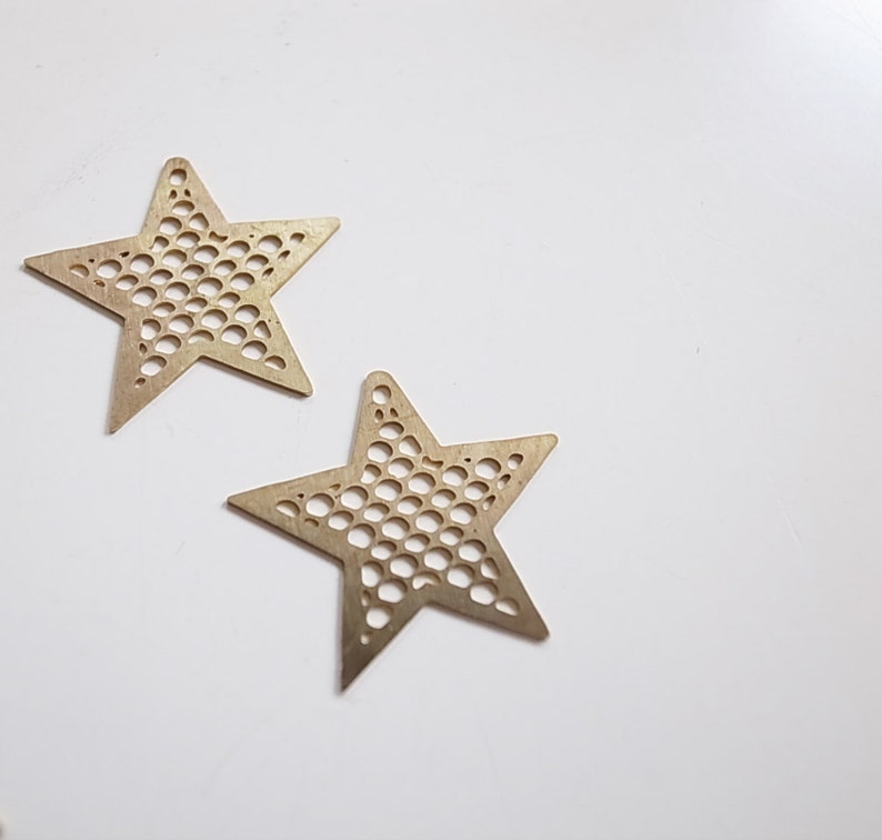 50 Sets Brass Stamping Star and Frame Mesh Star 19mm Frame 30mm - Etsy