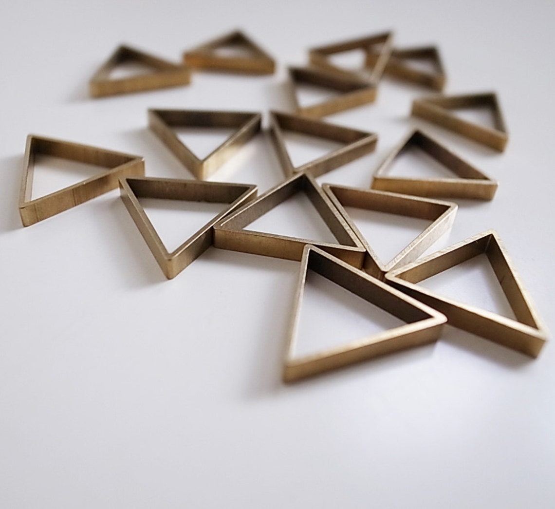 10 Pieces of Vintage Old Stock Cut Raw Brass Tube Outline - Etsy