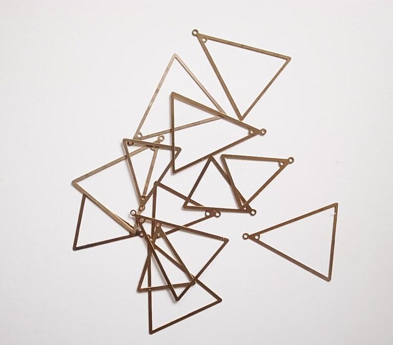 50 SETS Brass Triangle Inside Triangle Die Cut Stamping Charm - Etsy