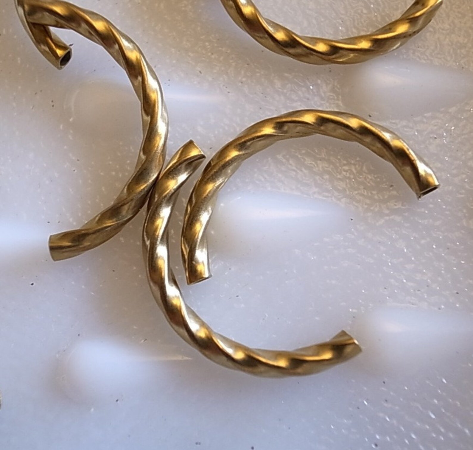 8 Pieces of Vintage Old Stock Cut Raw Brass Tube Swirl Texture - Etsy