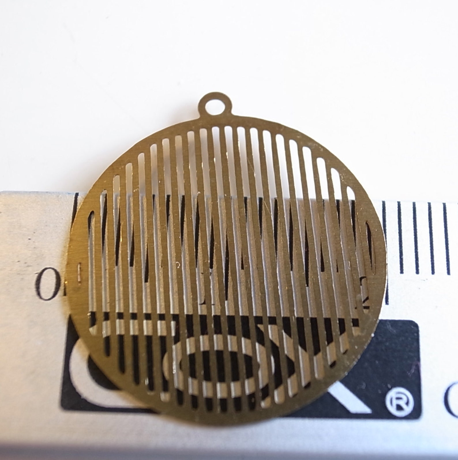 20 Vintage Raw Brass Die Cut Brass Geometric Pop Art Charm Circle With ...