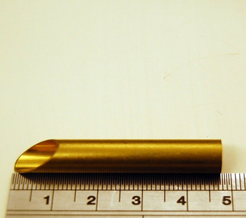 8 Pieces of Vintage Brass Tube Cylinder Shape With Diagonal - Etsy