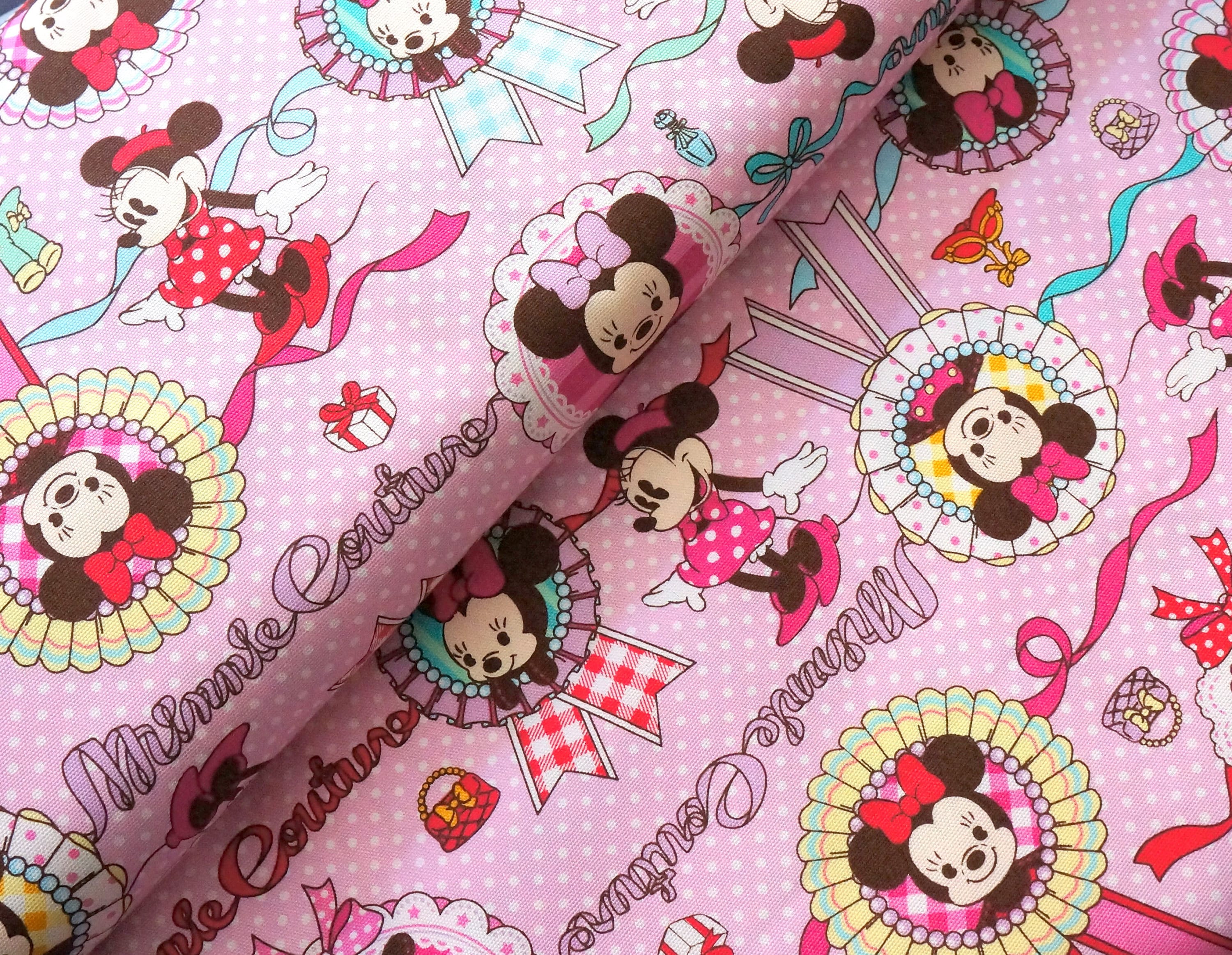 Disney licensed fabric Disney Cartoon Minnie Couture Print Japanese ...
