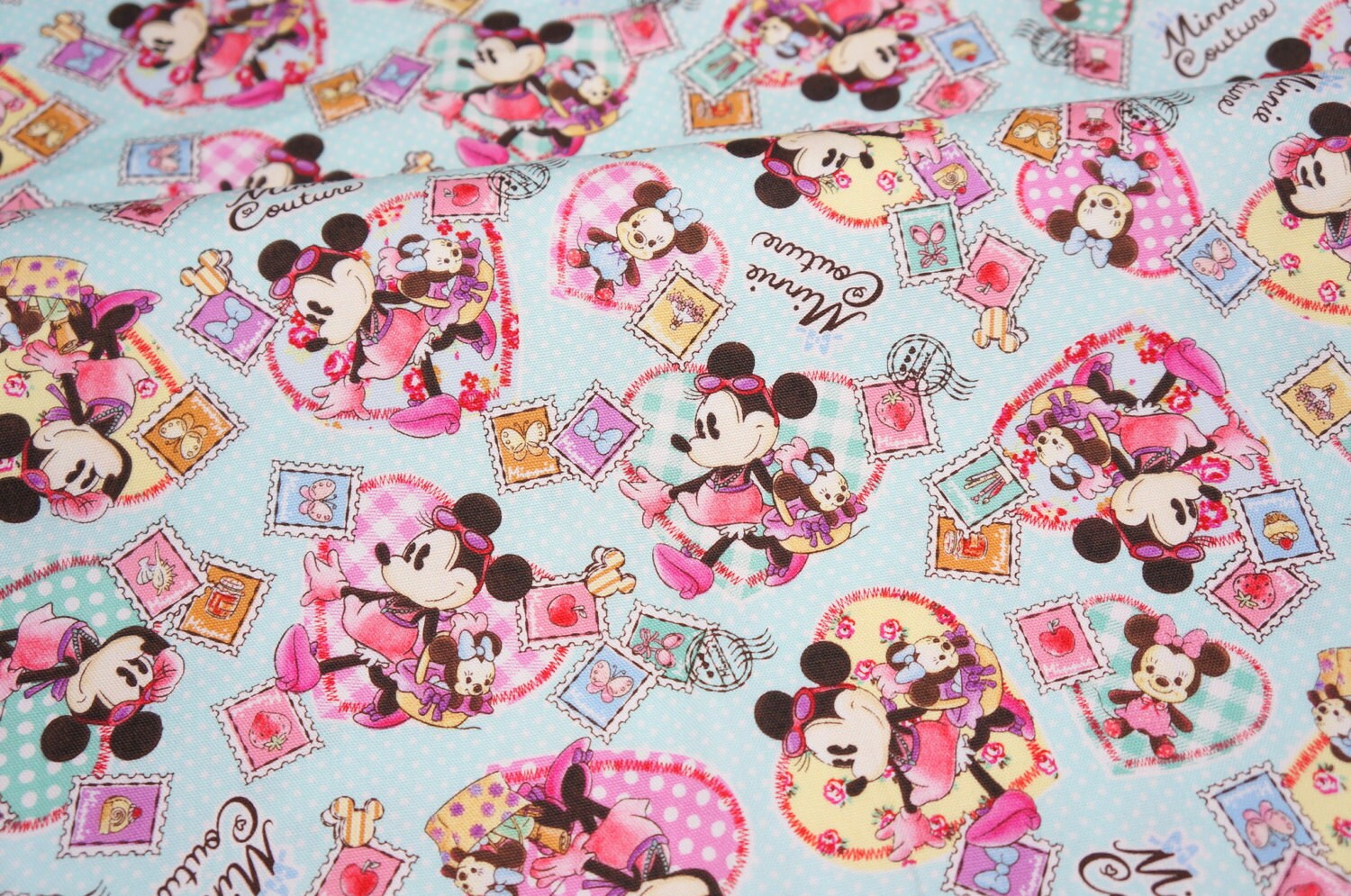 Disney licensed fabric Disney Cartoon Minnie Couture Print Japanese ...