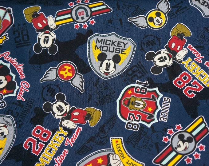 Disney Cartoon Mickey Mouse Print Japanese Fabric 50cm X 53 Cm or 19.6 ...