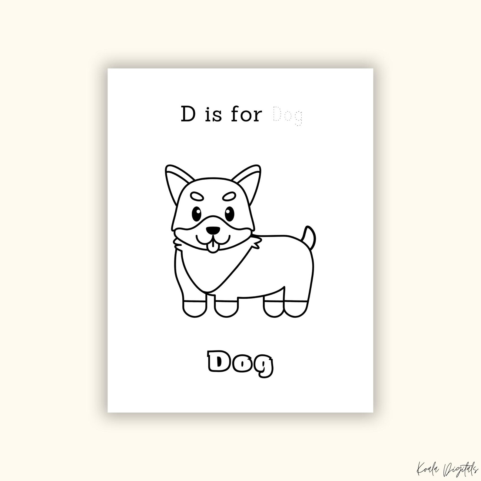 Printable Animal Alphabet Colouring and Tracing Book Children Preschool ...