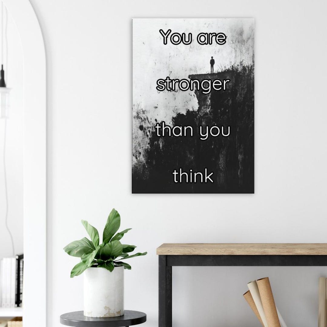 Black and White Inspirational Quotes : You Are Stronger Than You Think ...