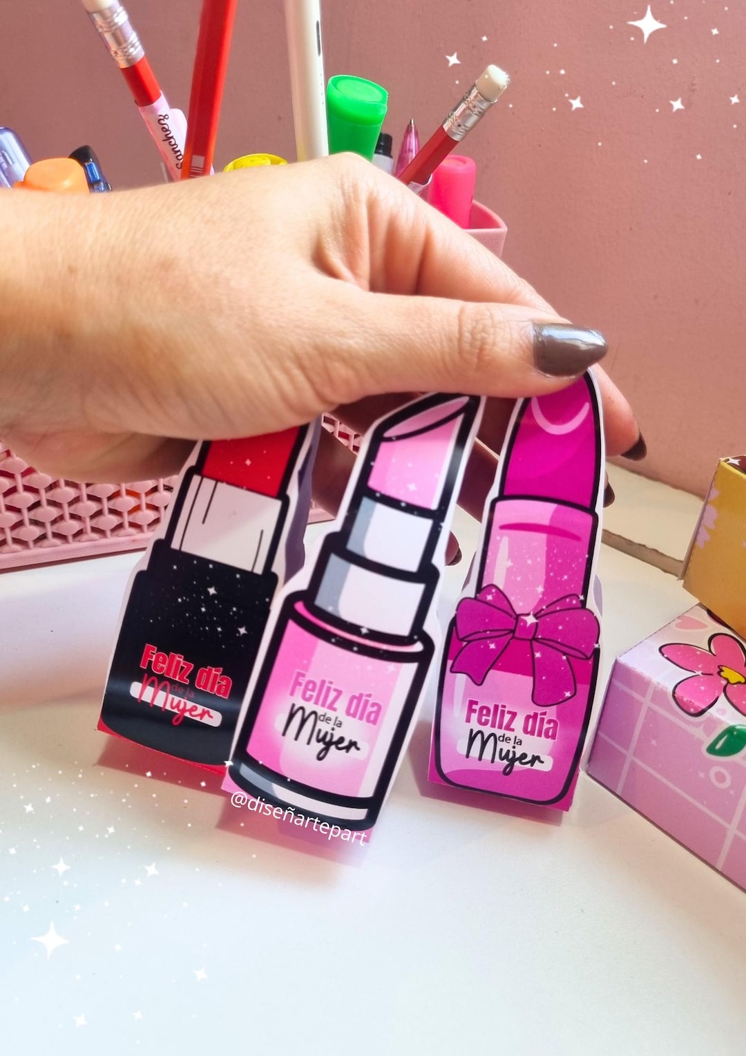 Porta labial Dia de la mujer bolsita labial imprimible - Etsy México