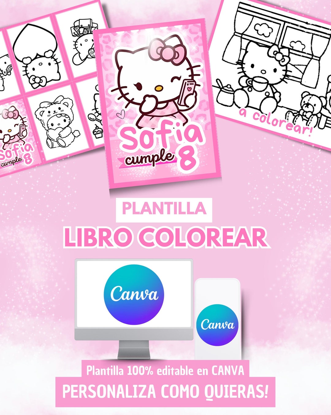 Foldable Coloring Book Template Printable Editable in Canva - Etsy