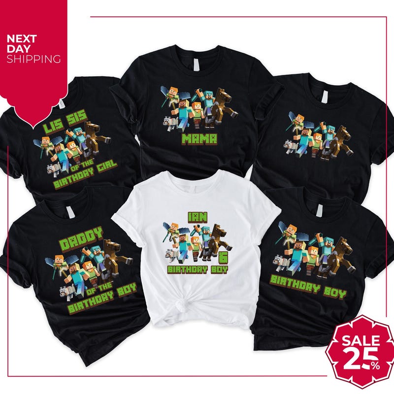 Minecrafter Birthday Shirt - Etsy