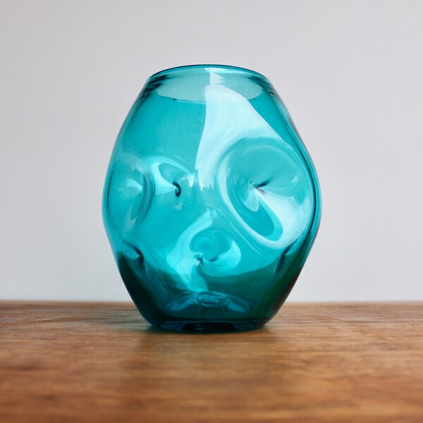Blenko Dimple Vase - Etsy Australia