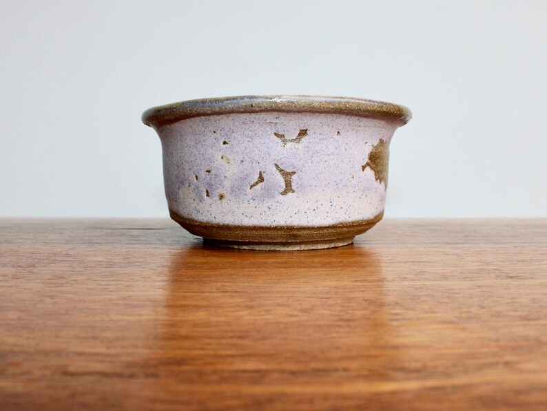 JK Pottery Stoneware Bowl, Crawling Matte Purple Exterior W/ Marbled ...