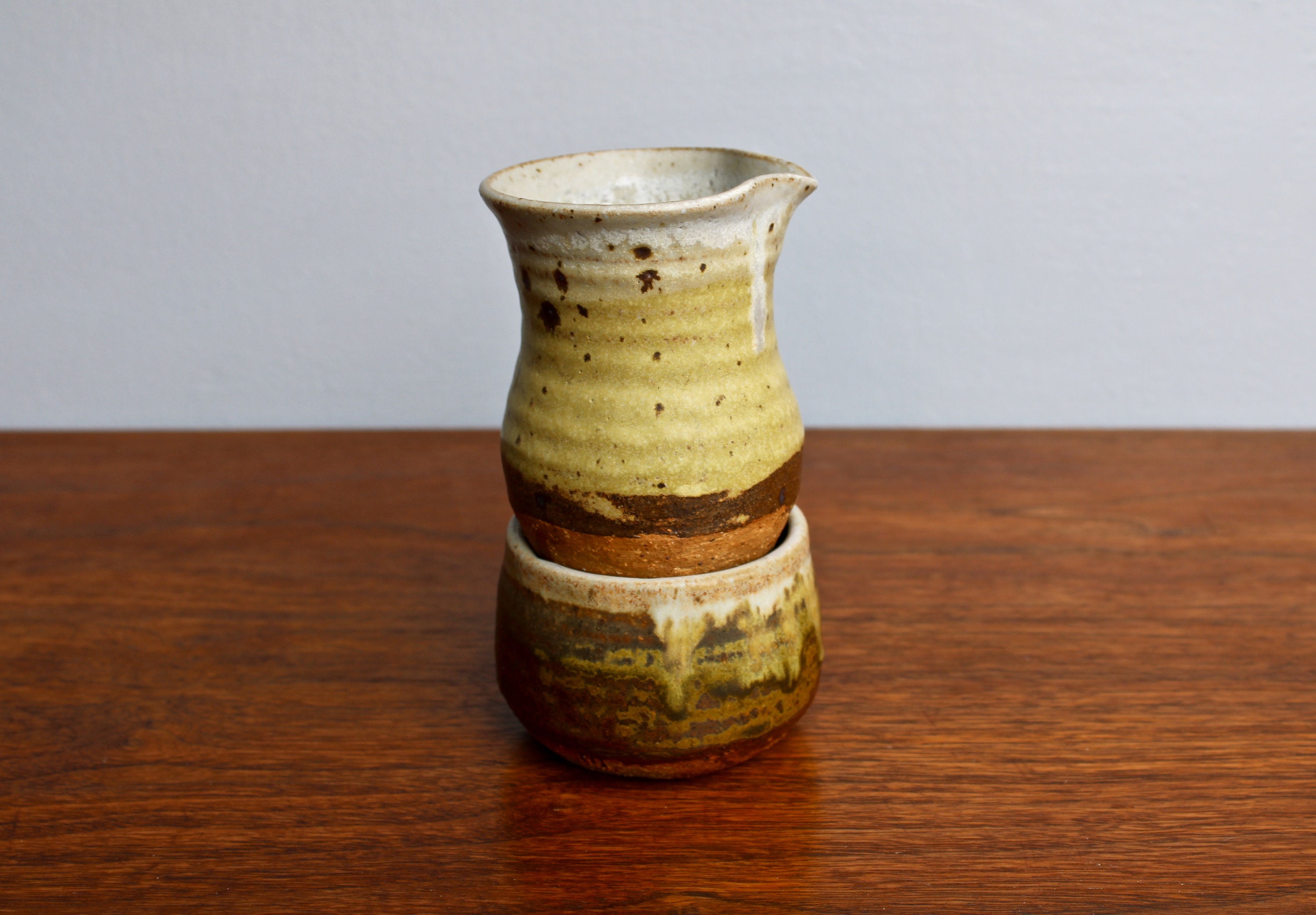Joyce Mccullough Studio Pottery Mini Creamer & Open Sugar Bowl Set ...