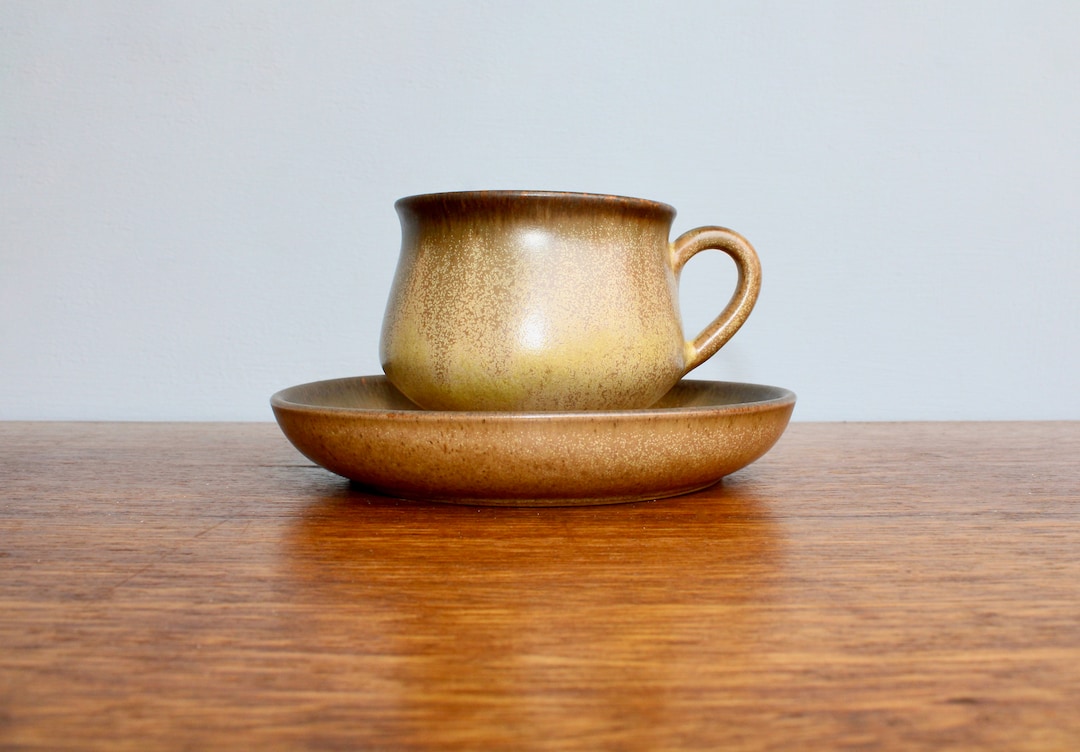 1970s Romany Brown Denby Stoneware, Made in England, Single Coffee Cup ...