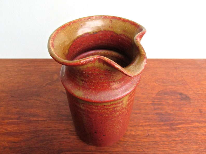 Tall Fred Evangel Studio Pottery Large Pitcher in Shaner Red - Etsy