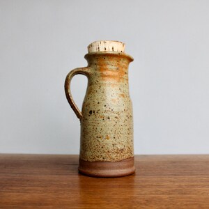 JMS Handcrafted Tall 550ml Studio Pottery Pitcher in Speckled Iron Rich ...