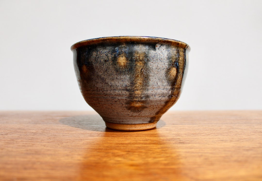 Rae & Pat Studio Pottery Stoneware Blue Mossy Grey Beige Bowl, American ...