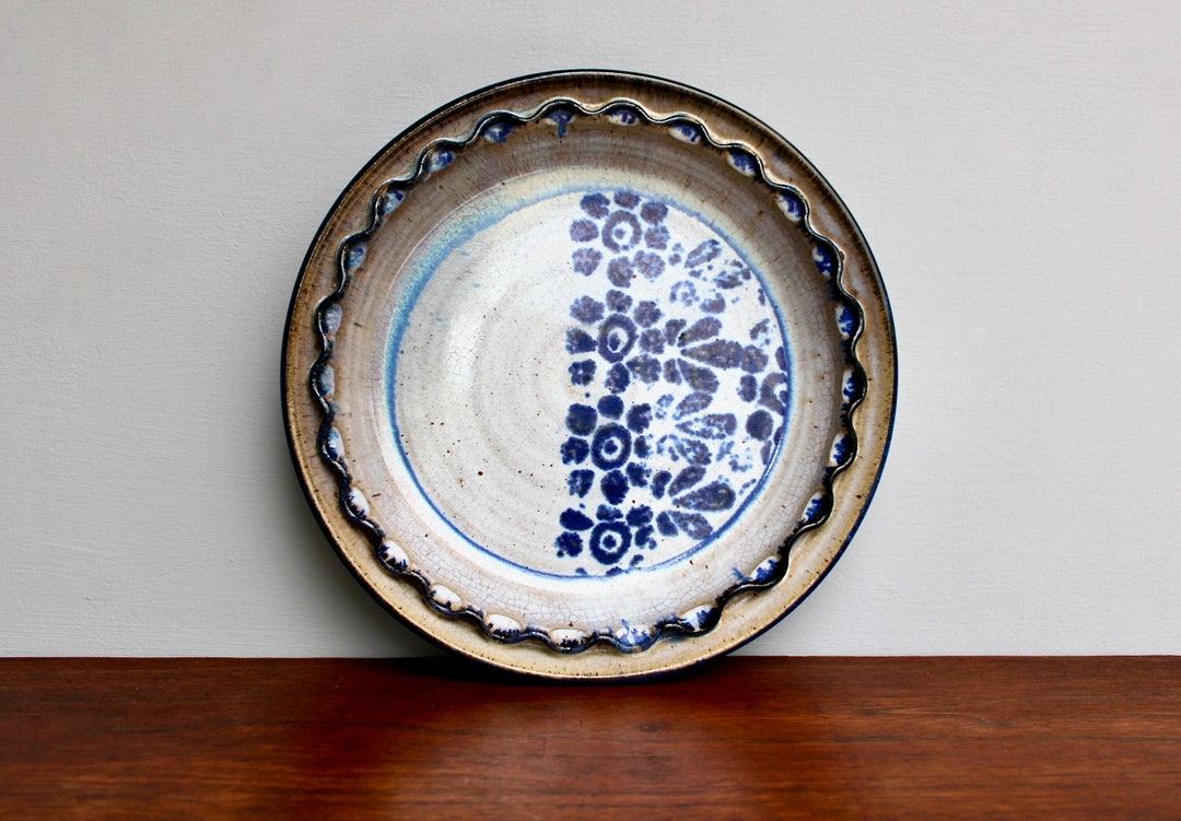 1978 Dr. Harold C. Mantz Studio Pottery Pie Pan, Danish Modern MCM ...