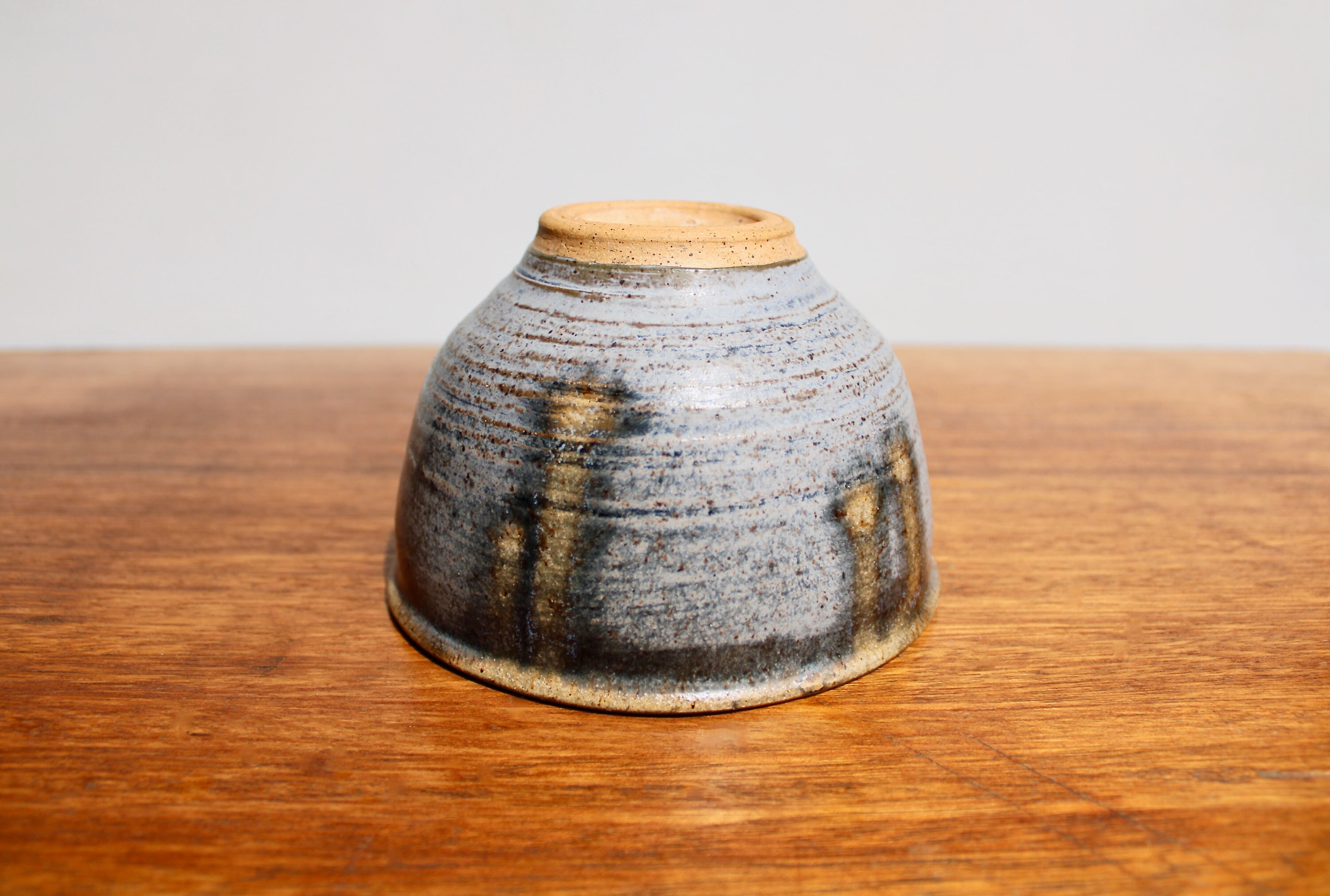Rae & Pat Studio Pottery Stoneware Blue Mossy Grey Beige Bowl, American ...