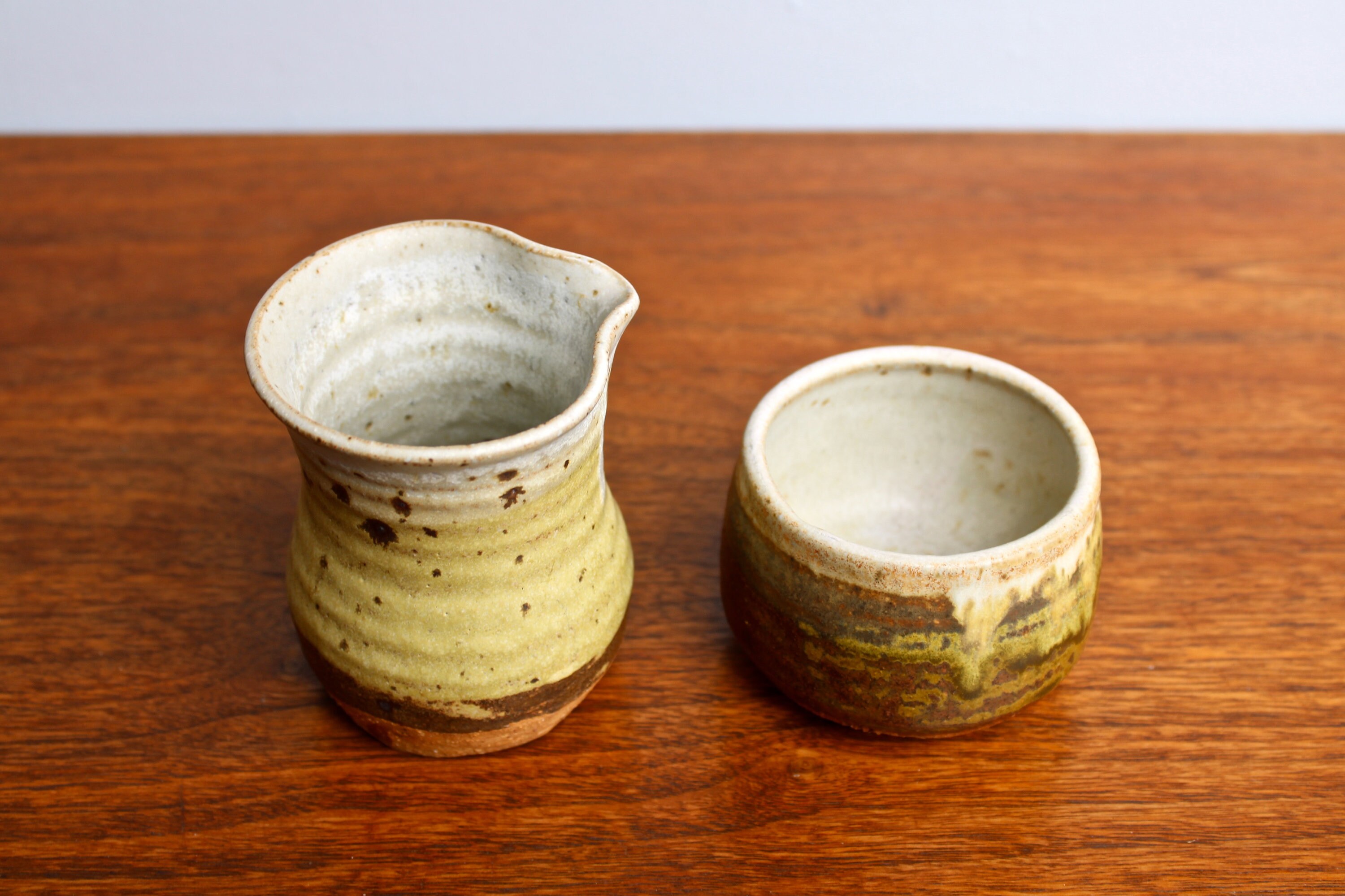Joyce Mccullough Studio Pottery Mini Creamer & Open Sugar Bowl Set ...