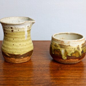 Joyce Mccullough Studio Pottery Mini Creamer & Open Sugar Bowl Set ...