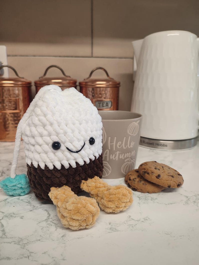 Crochet Tea Bag Plushie - Handmade Kawaii Tea Lover Gift - Etsy
