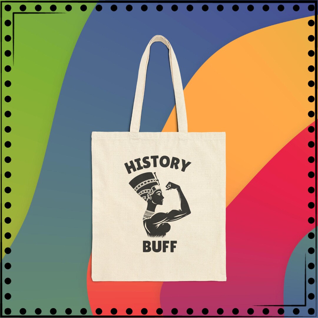 Nefertiti History Buff Cotton Canvas Tote Bag - Etsy