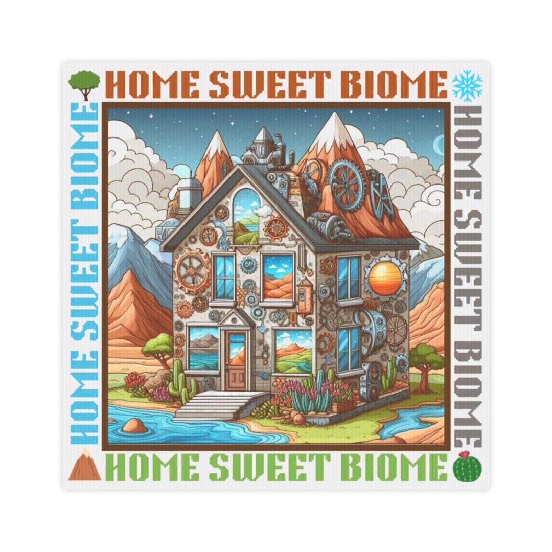 Geography Photo Tile, Canvas, Home Sweet Biome, Funny Teacher Gift ...