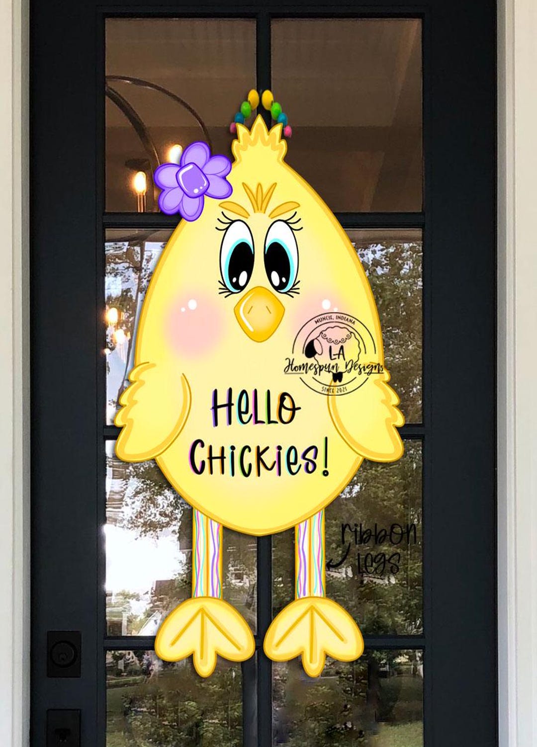 Hello Chickies, SVG, Baby Chick, Ribbon Legs, Template, Wooden Door ...