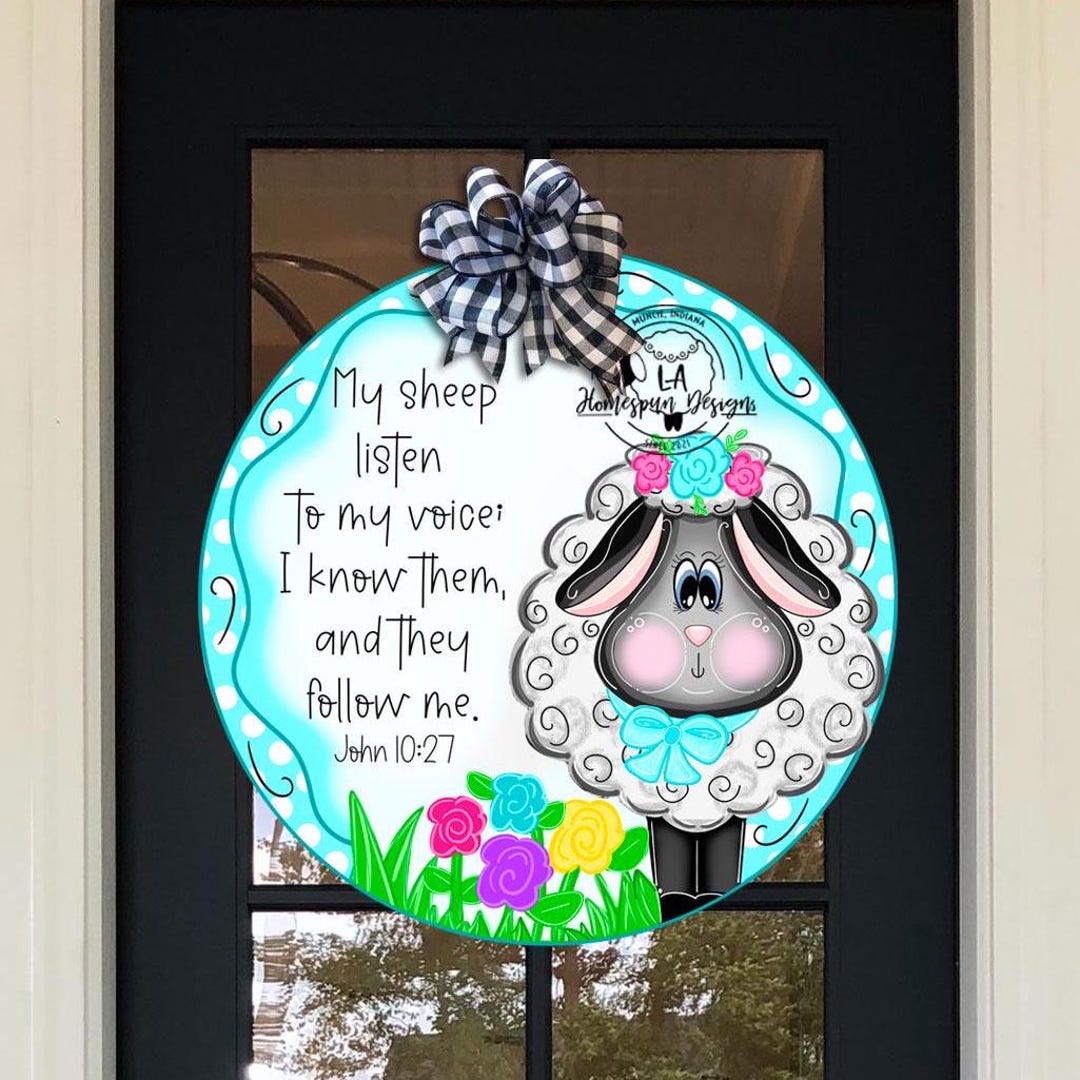 My Sheep Listen, SVG, Door Hanger, John 10, Bible Verse, Door Sign ...