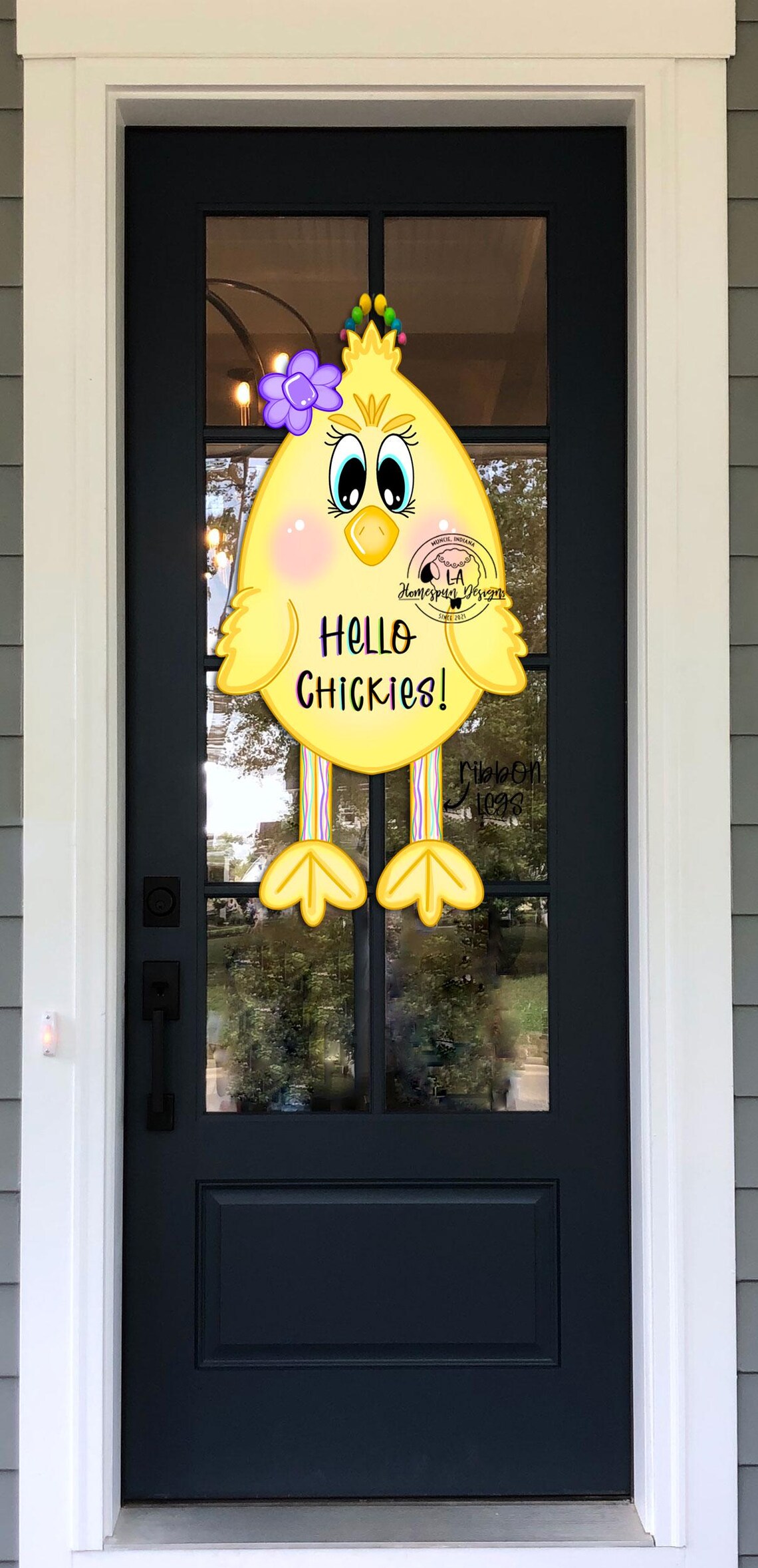 Hello Chickies, SVG, Baby Chick, Ribbon Legs, Template, Wooden Door ...