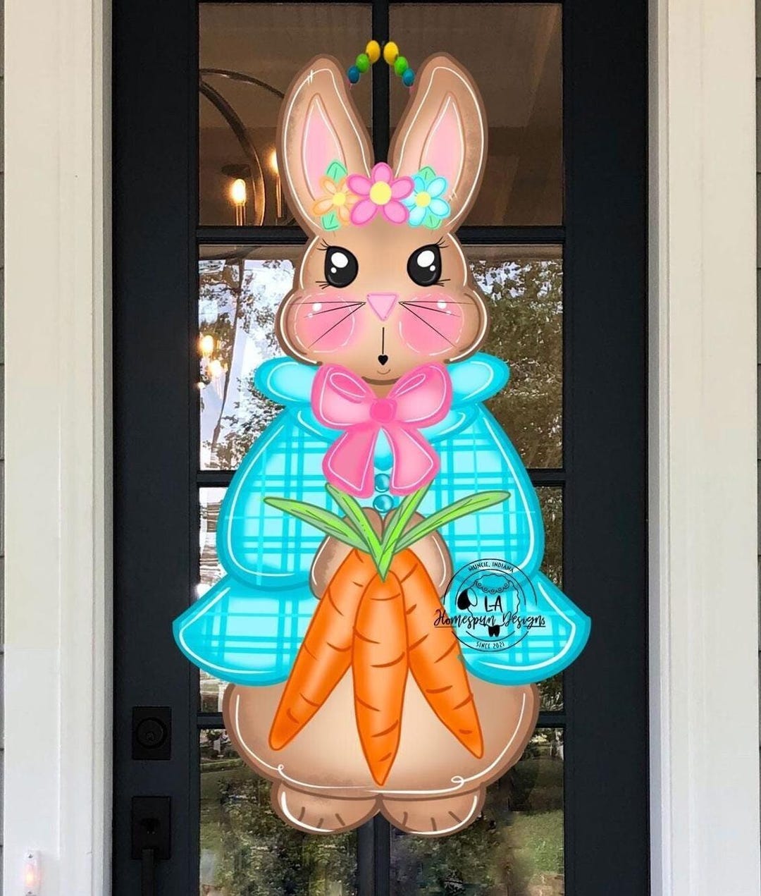Vintage Spring English Bunny, Wooden Door Sign, Porch Decor, SVG, Door ...