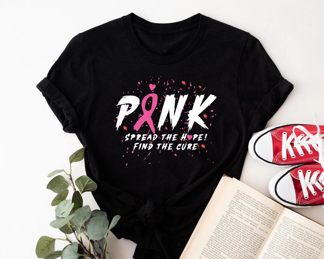 Pink Spread the Hope Find the Cure Shirt, Breast Cancer Awareness Tee ...