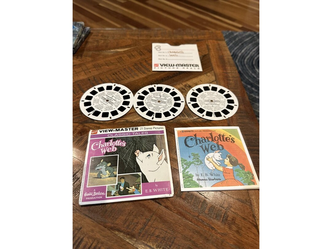 Charlotte's Web 1973 Movie 3d View-master 3 Reel Packet - 21 Full Color ...