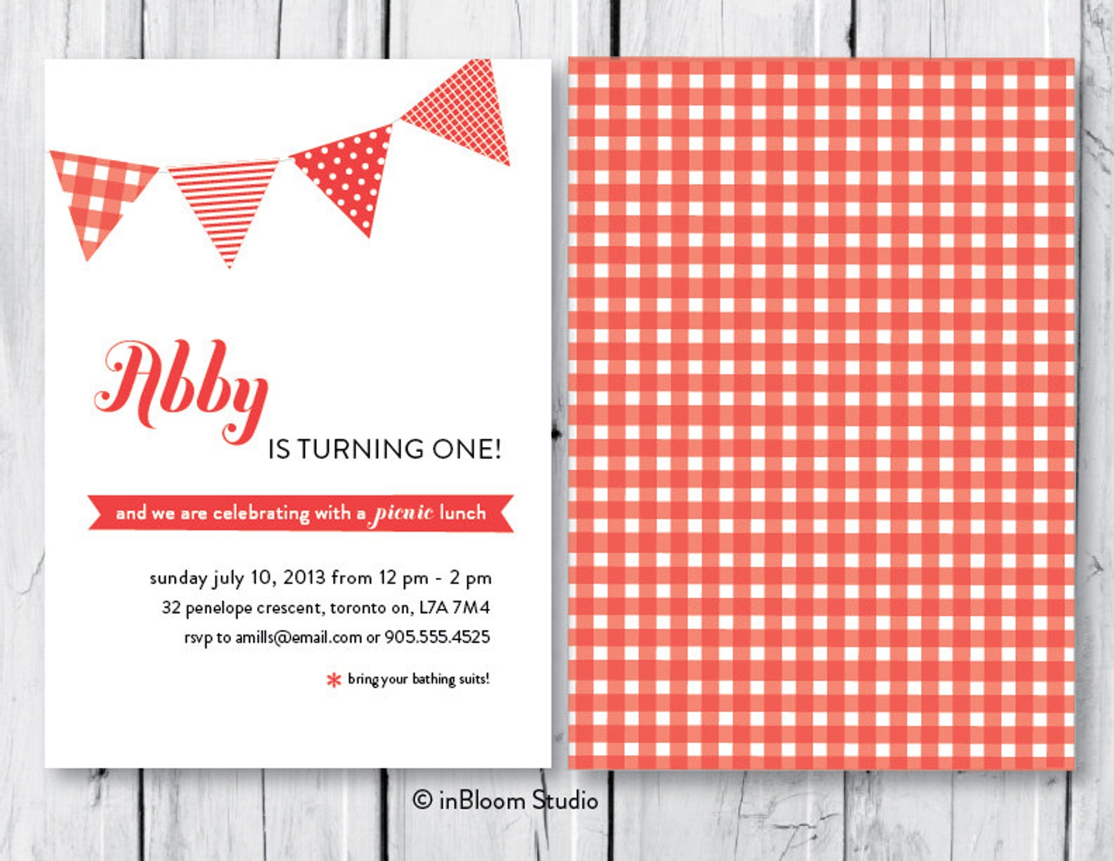 Picnic Party Invitation / Printable Birthday Party Invitation - Etsy