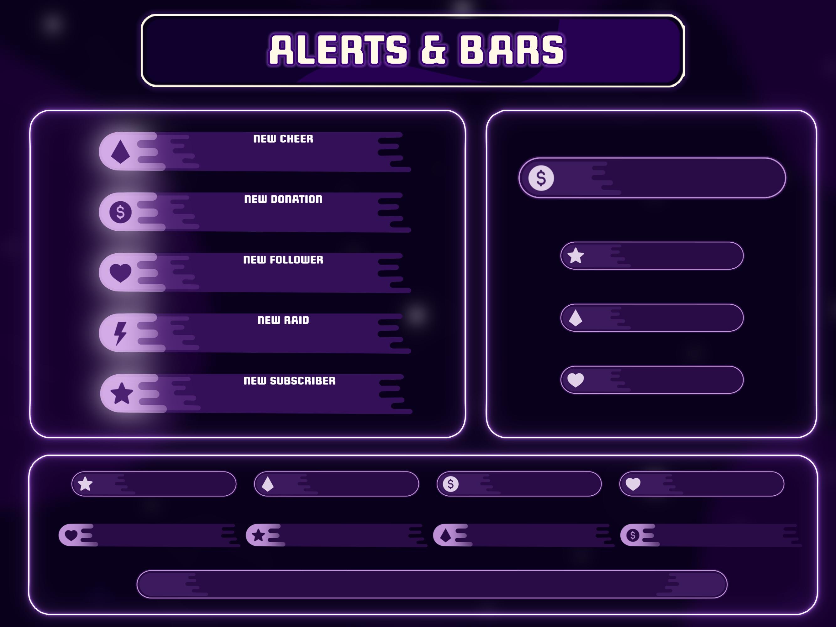 Stream Overlay Package Space- Twitch Stream Overlay- Planets Stream ...