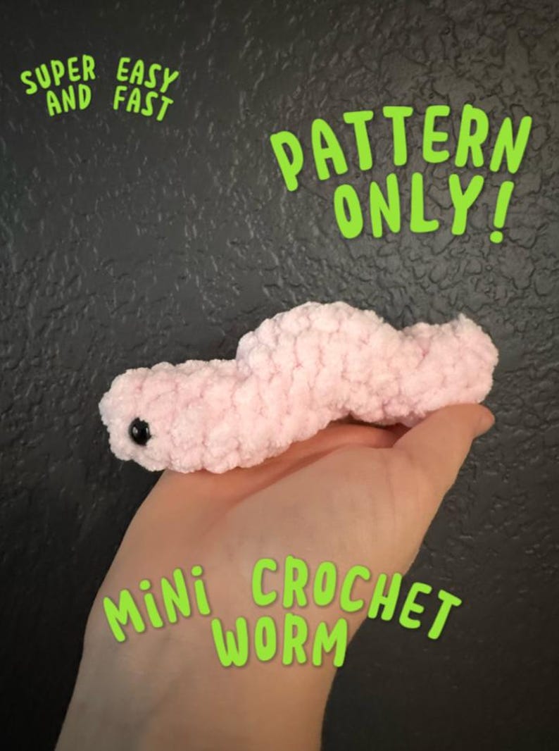 Mini Crochet Worm Pattern - Etsy
