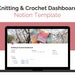 Notion Knitting and Crochet Dashboard: Digital Project Planner (PDF) - Etsy
