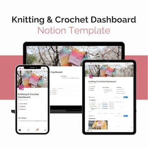 Notion Knitting and Crochet Dashboard: Digital Project Planner (PDF) - Etsy