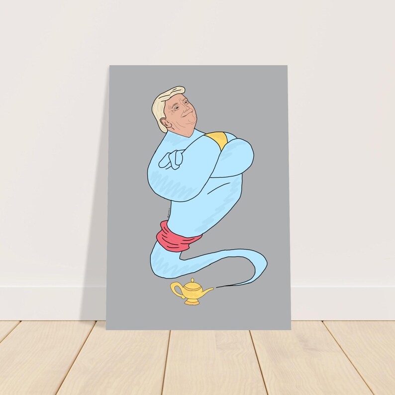 Plakat Trump Genie Aladdin Disney Grafisk Design Norsk - Etsy