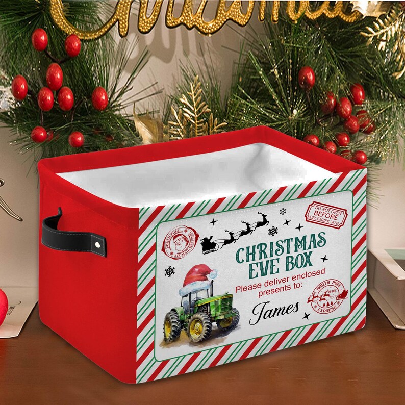 Personalized Christmas Eve Basket for Kids, Santa Sack Gift, Christmas ...