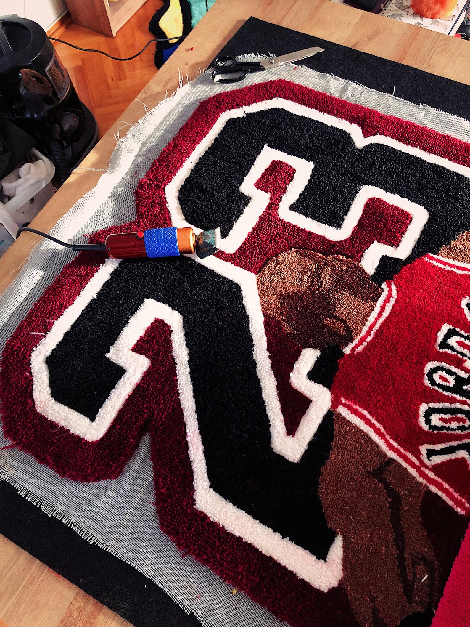 Hand Tufted Michael Jordan Rug – Custom NBA Wall Art – Basketball Fan ...