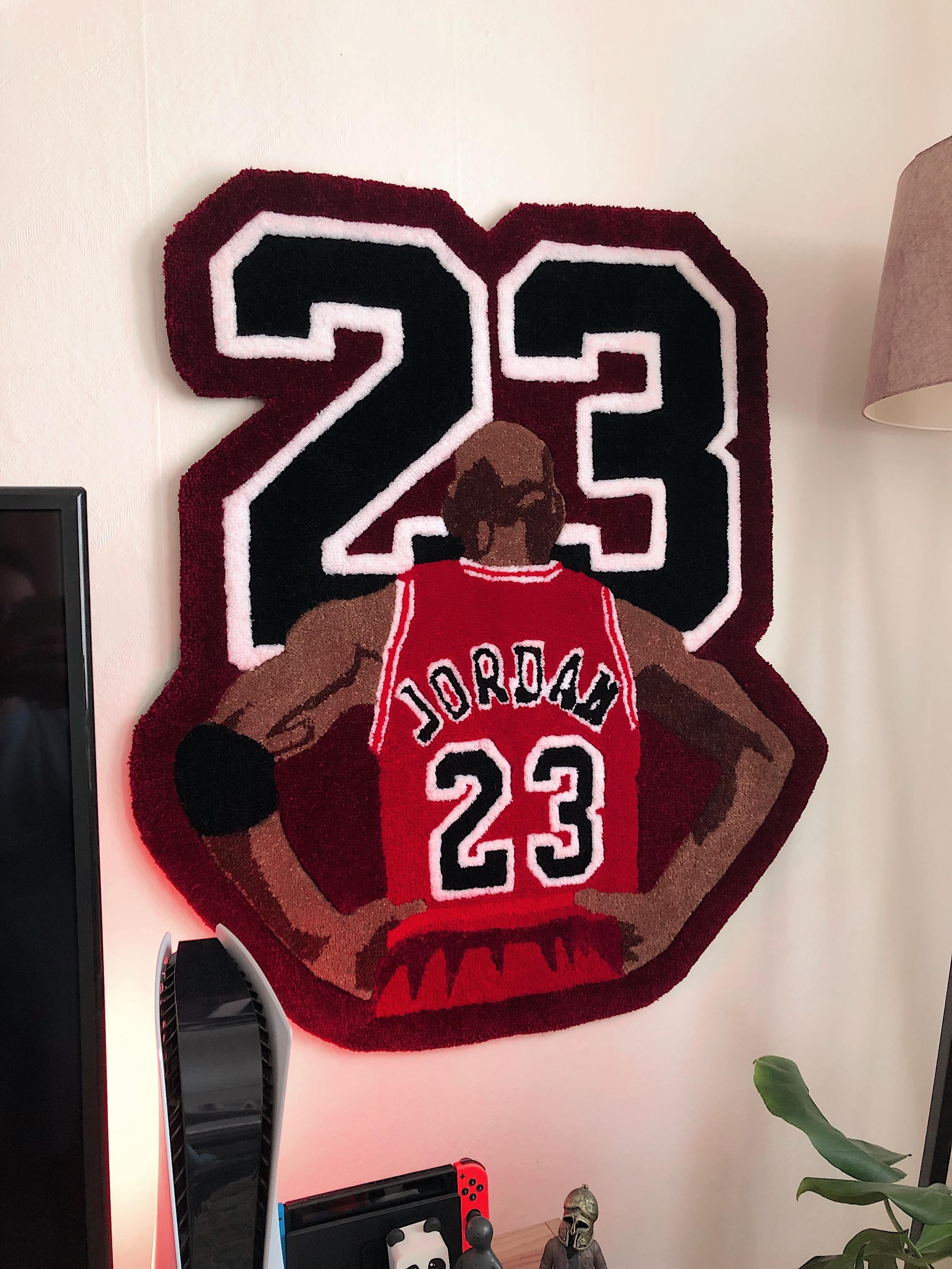 Hand Tufted Michael Jordan Rug – Custom NBA Wall Art – Basketball Fan ...