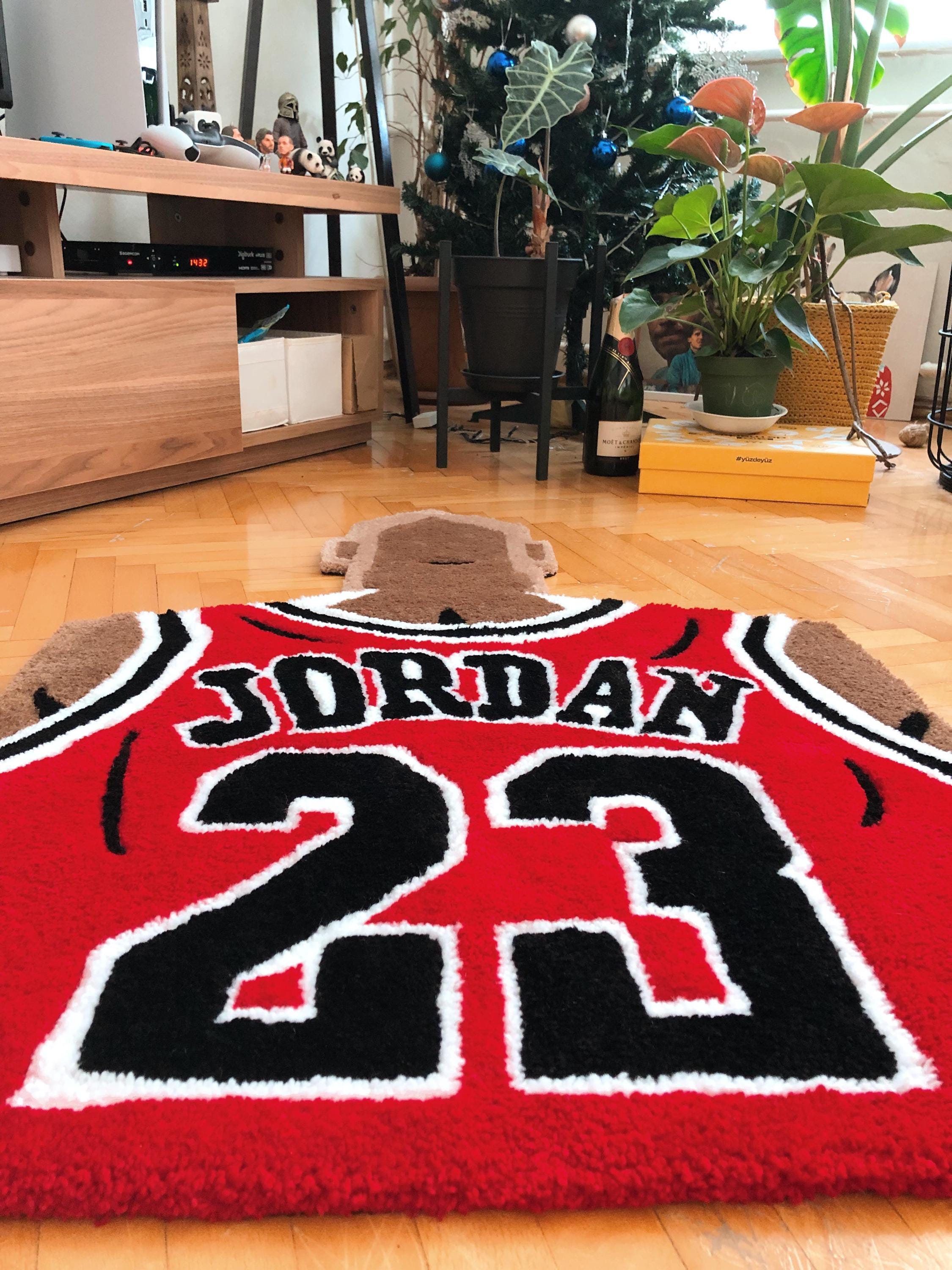 Michael Jordan Hand Tufted Rug Custom Acrylic Basketball NBA Wall Art ...