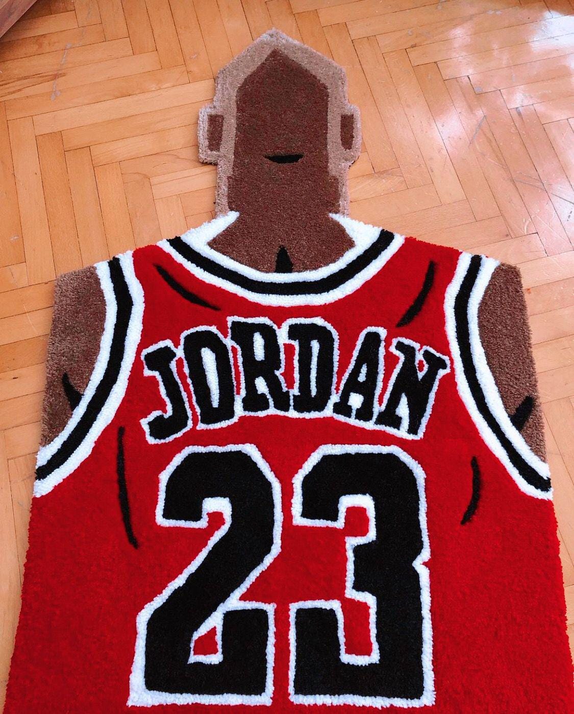 Michael Jordan Hand Tufted Rug Custom Acrylic Basketball NBA Wall Art ...