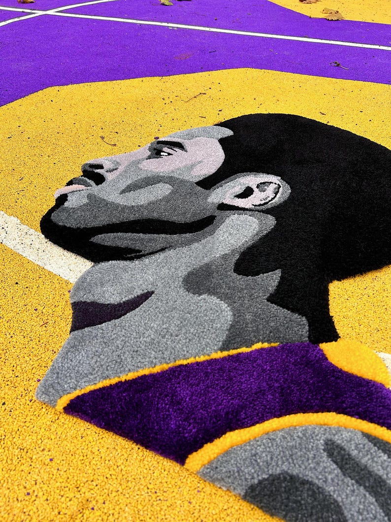 Handmade Kobe Bryant Rug - Black Mamba - Iconic Basketball Decor for ...