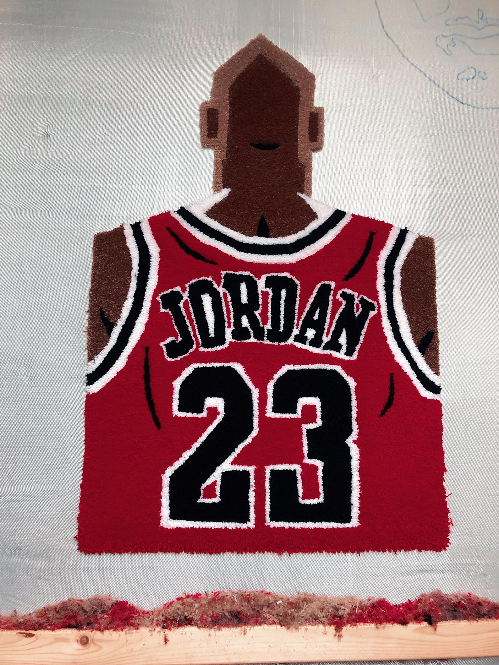 Michael Jordan Hand Tufted Rug Custom Acrylic Basketball NBA Wall Art ...