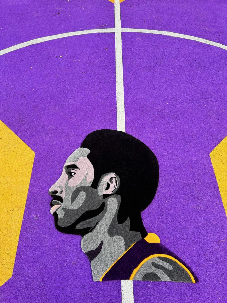 Handmade Kobe Bryant Rug - Black Mamba - Iconic Basketball Decor for ...