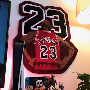 Hand Tufted Michael Jordan Rug – Custom NBA Wall Art – Basketball Fan ...