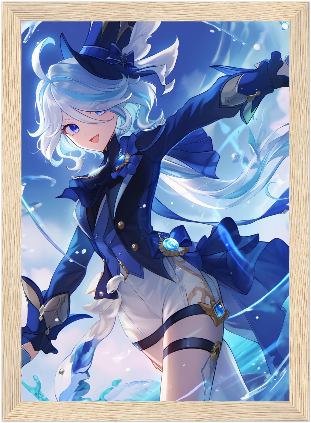 Furina Fanart Genshin Impact, Light Painting Artwork, Table Lamp ...